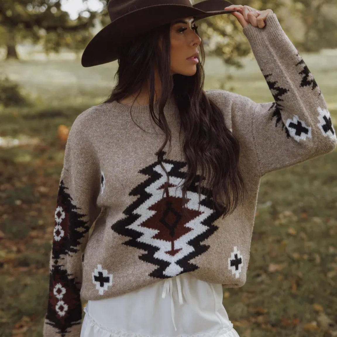 aztec pattern sweater